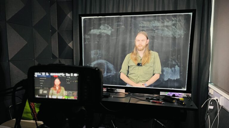 Lightboard & Podcast Studio - ANU Learning and Teaching